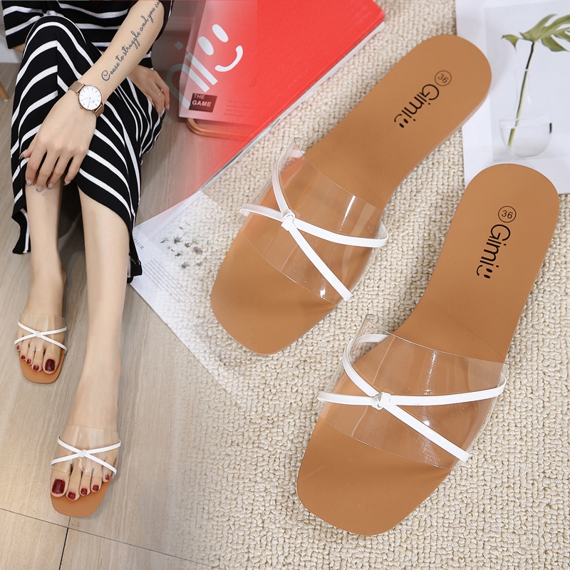 【AhSin】sandals women Ladies casual Korean version of the trend flat ...
