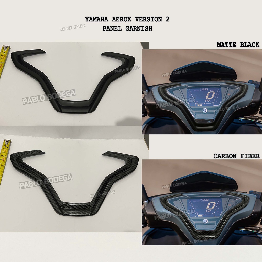 Aerox V2 panel garnish matte black / carbon fiber Plug and Play type ...