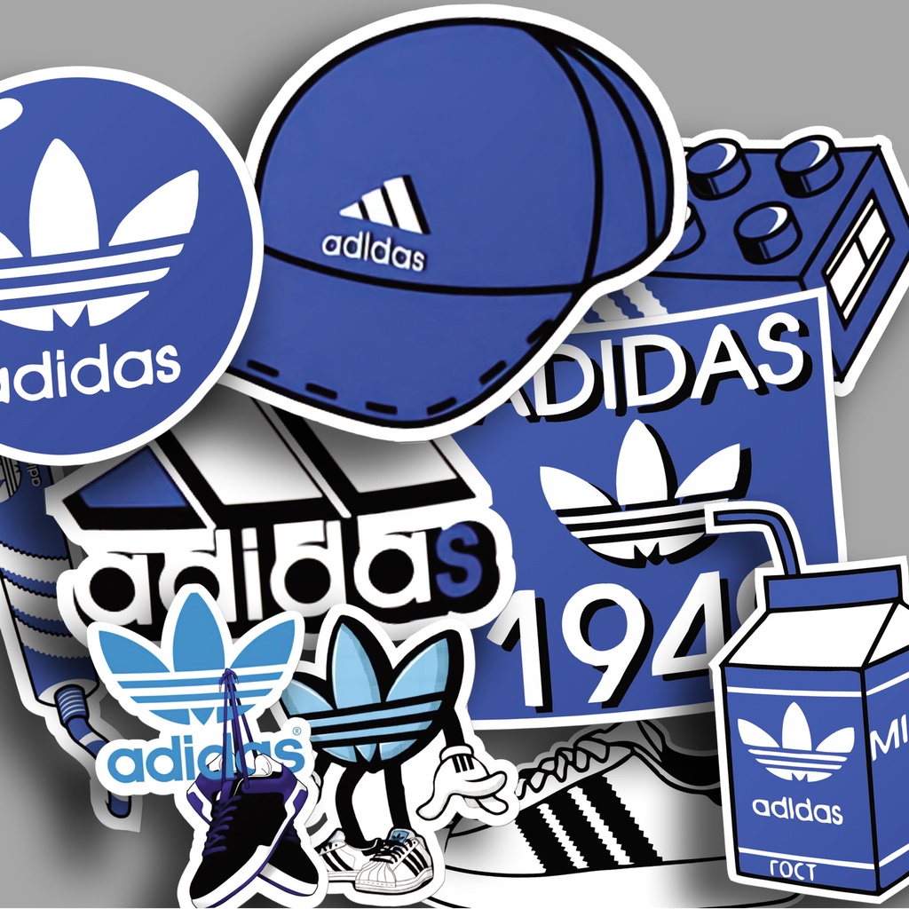 Adidas Logo Motorcycle Funny Helmet Sticker | Shopee Philippines