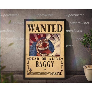 One Piece Newest Wanted poster Canvas Painting Luffy Yamato Buggy Law ...