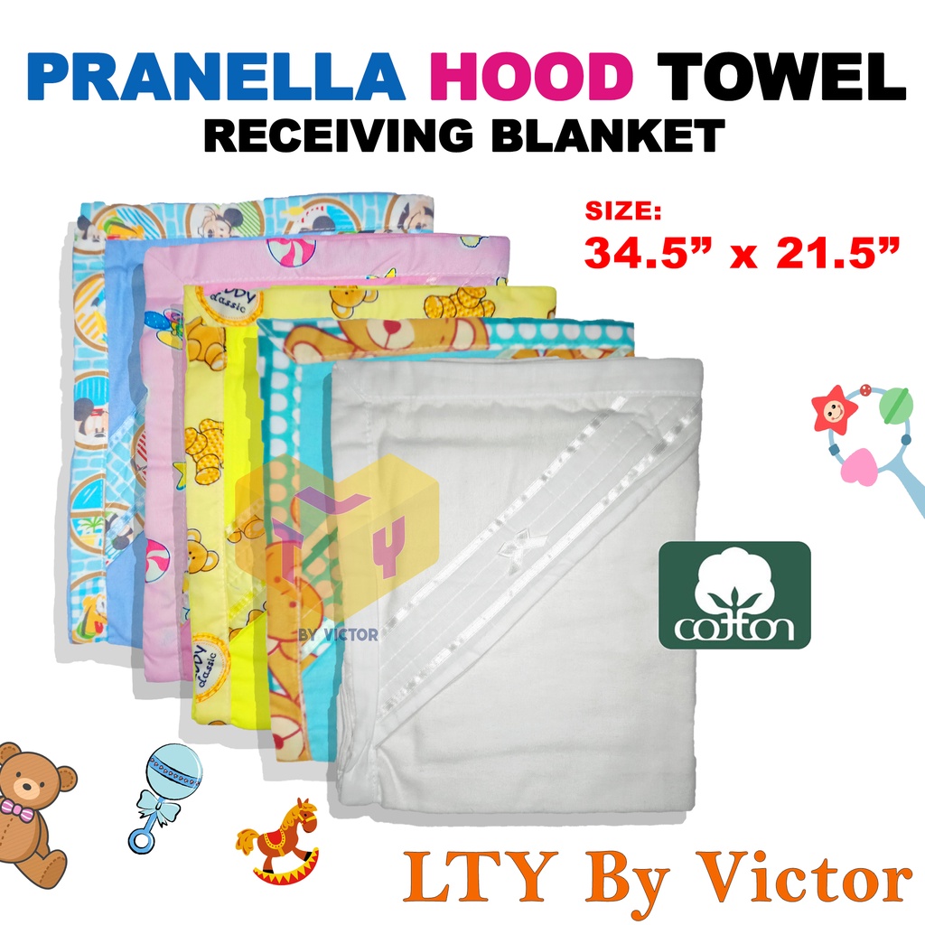 Receiving Blanket Franela Towel Hood for New Born Baby ( Pranela ...