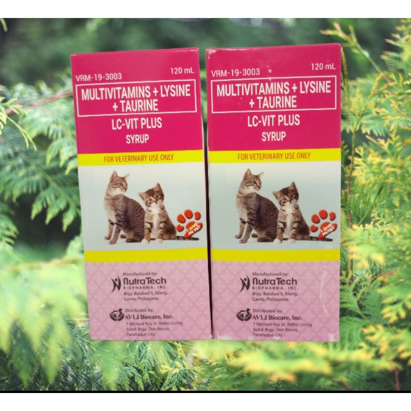 LC-VIT PLUS SYRUP MULTIVITAMINS ( TAURINE ) FOR CATS 120ml | Shopee ...