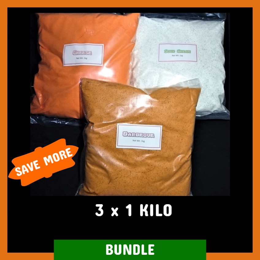 KILO BUNDLE Premium Potato Fries flavored powder, cheese, sour cream ...