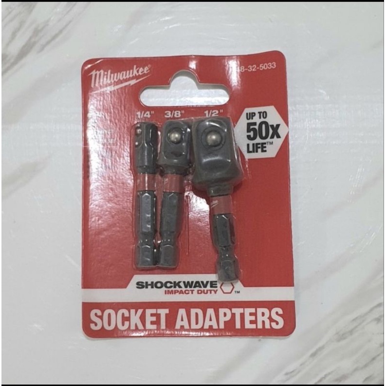 MILWAUKEE IMPACT SOCKET ADAPTER SET - Shock Connection SOCKET | Shopee ...