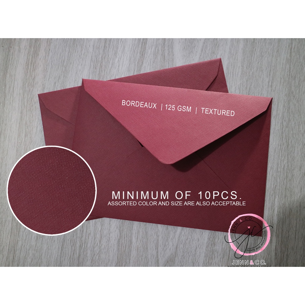 ENVELOPE WEDDING INVITATION maroon, burgundy, red, burnt orange, copper ...