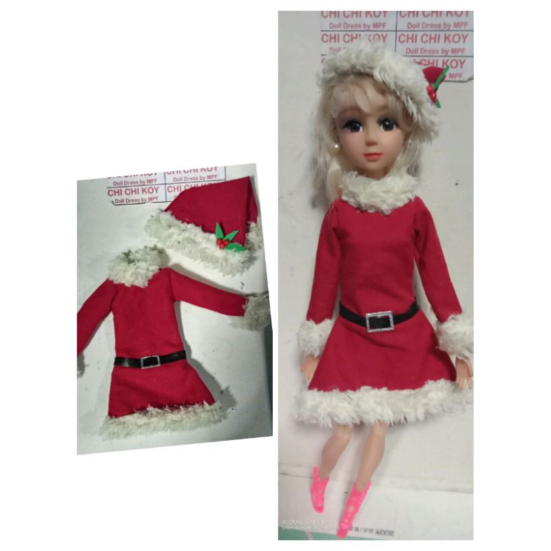 barbie doll santa claus costume (outfit only) | Shopee Philippines