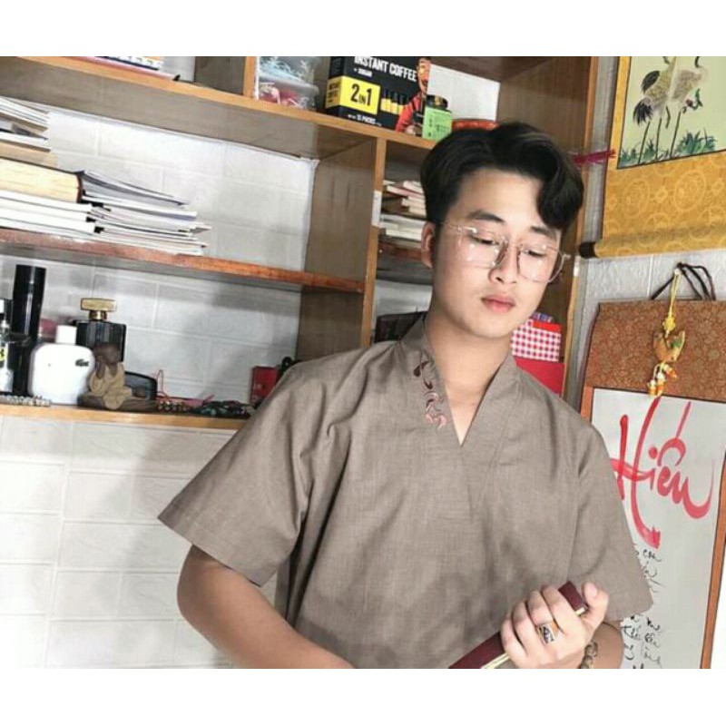 Blue clothes_Pagoda clothes - Pagoda SET WITH EMBROIDERED NECK MODEL ...