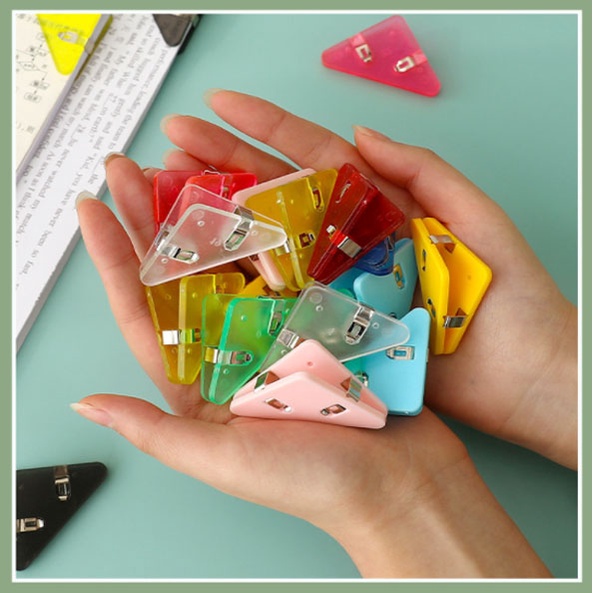 Corner Clips Set Triangle Transparent Page Holder Index Clamp Clip ...