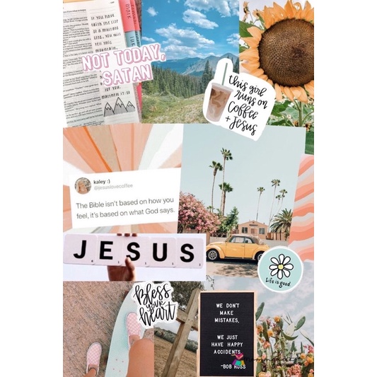 Bible Christian Collage Theme Wall Decor A4 size Laminated | Shopee ...