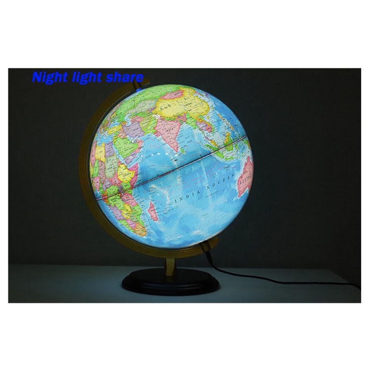 32CM LED Light World Earth Globe Map Geography Educational Toy | Shopee ...