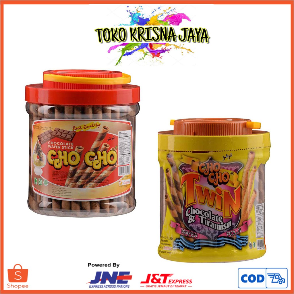 Cho CHO WAFER STICK CHOCOLATE | Twin CHOCOLATE TIRAMISU NET JAR 500 GR ...