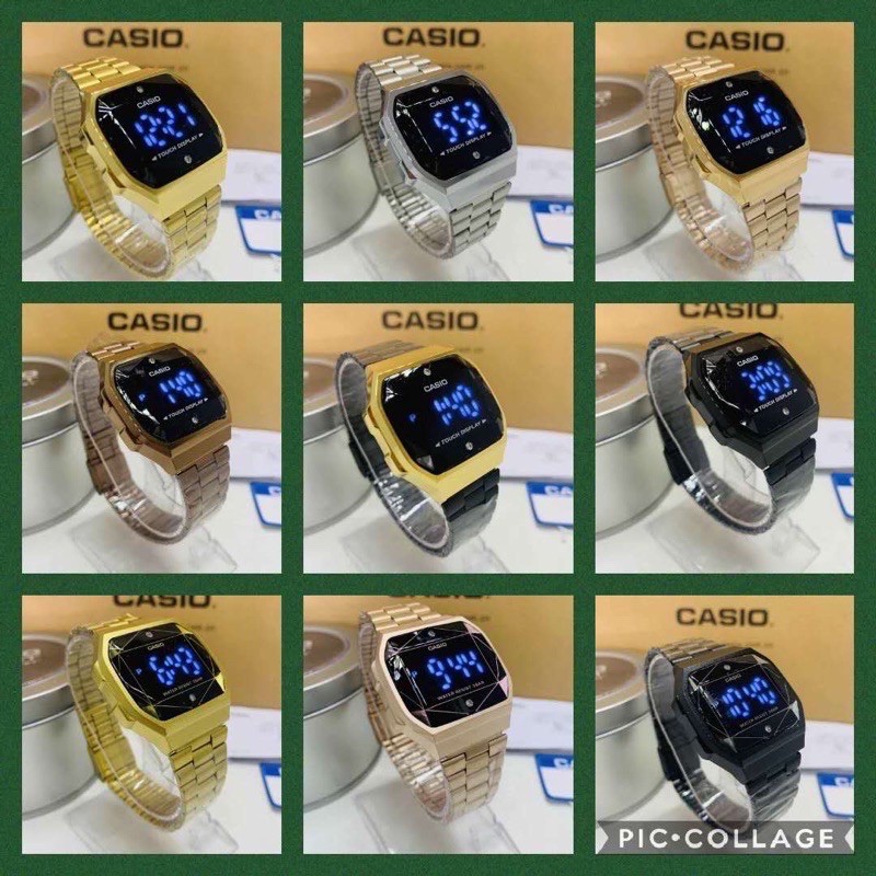 Casio touch watch Japan Men and women complete package fashion watch ...
