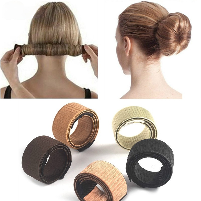 DIY Hair Styling Donut Former Foam Magic Tool Bun Maker | Shopee ...