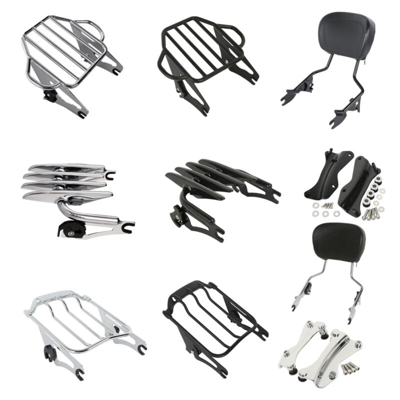 Motorcycle Detachable Sissy Bar Luggage Rack Docking Kit For Harley ...
