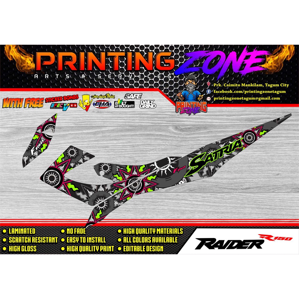 RAIDER R150 Reborn carb Stock JRP & THAI Sticker Decals Durable and ...