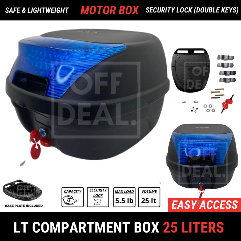 Rxr Compartment Box 25 Liters Safety Motorcycle Box (LT) | Shopee ...