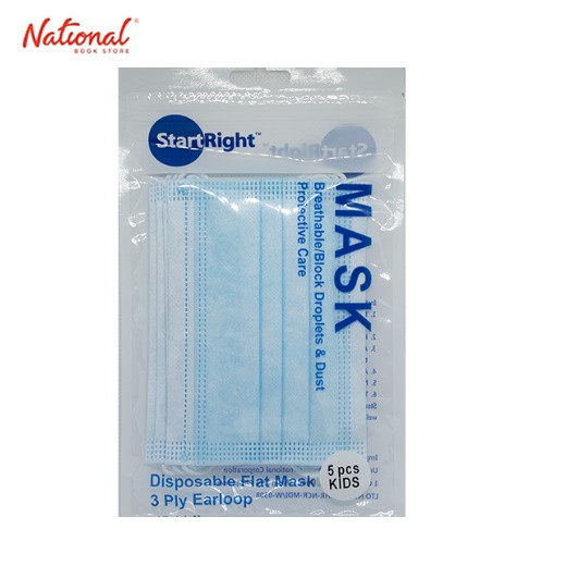 Start Right Face Mask Kids 3-Ply Surgical 5S/Pack Blue | Shopee Philippines