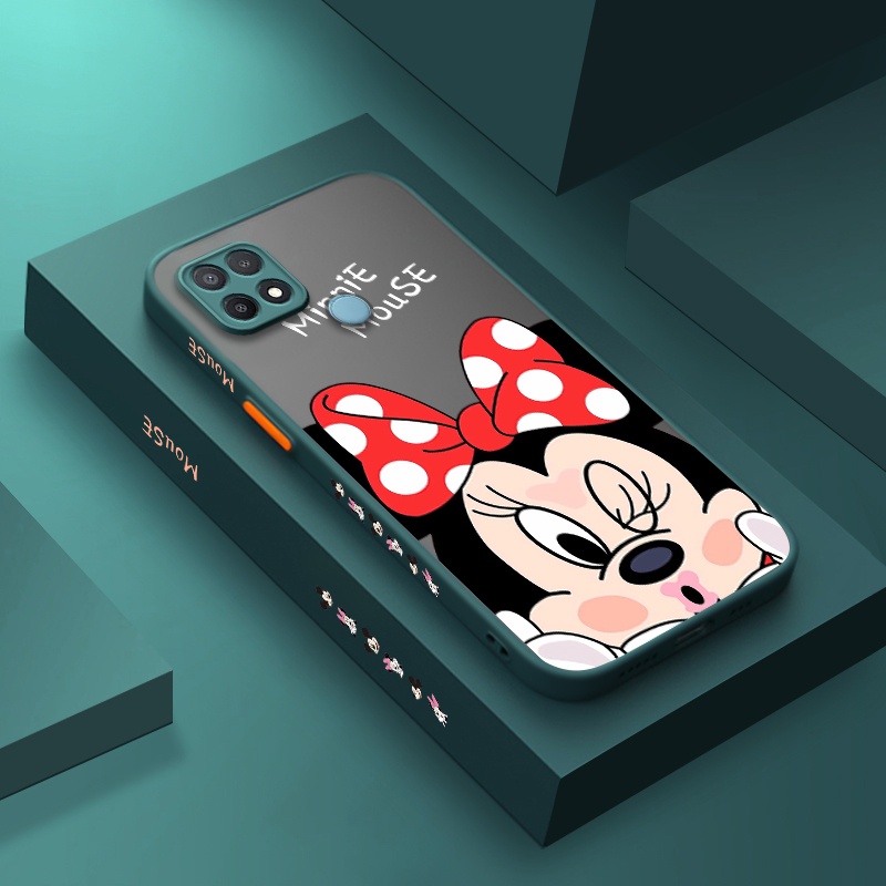 OPPO A15 A15s Case Cartoon Minnie Mouse Silicone Patten Casing Frosted ...