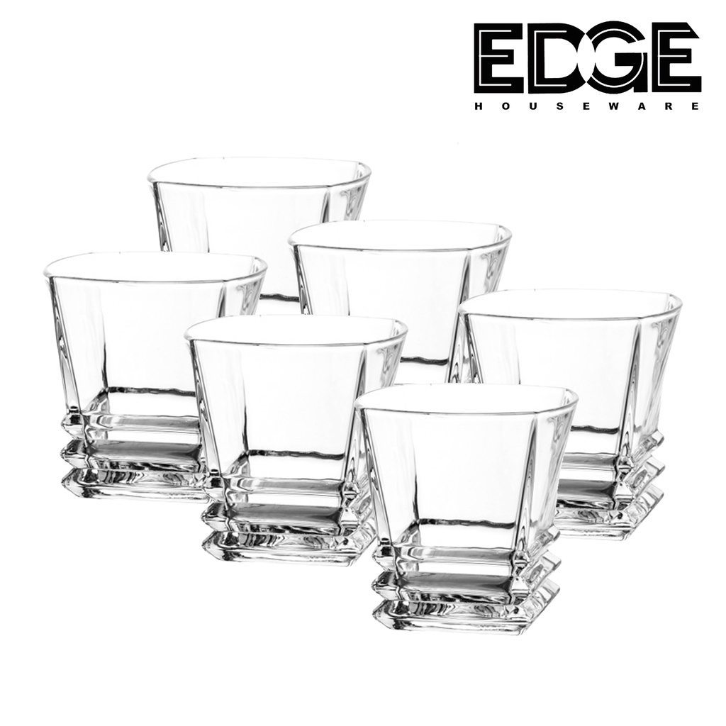 Edge Houseware Twisted Whiskey Glass 285ml Set of 6 | Shopee Philippines