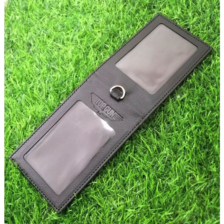 2 Sided ID Card Holder TOPGUN TOP GUN Maverick PU Leather Magnetic lock ...