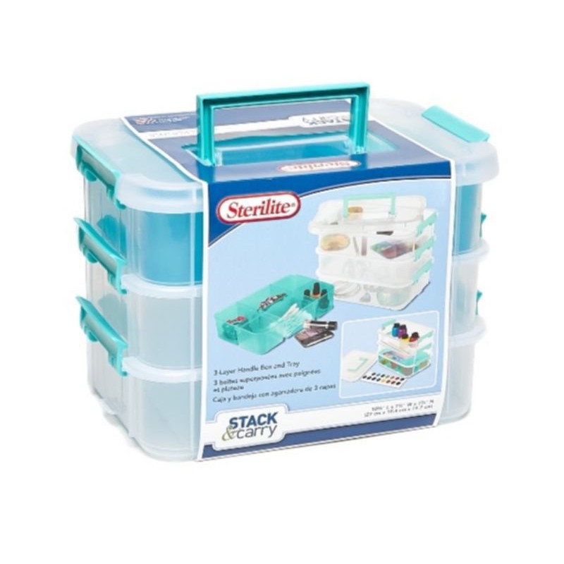 Sterilite 3-Tier Stack & Carry Storage Box | Shopee Philippines