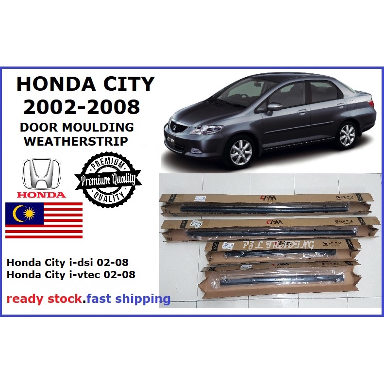 Honda City SEL GD6 GD8 door moulding 2002-2008 ivtec idsi lining getah pintu rubber weatherstrip ...