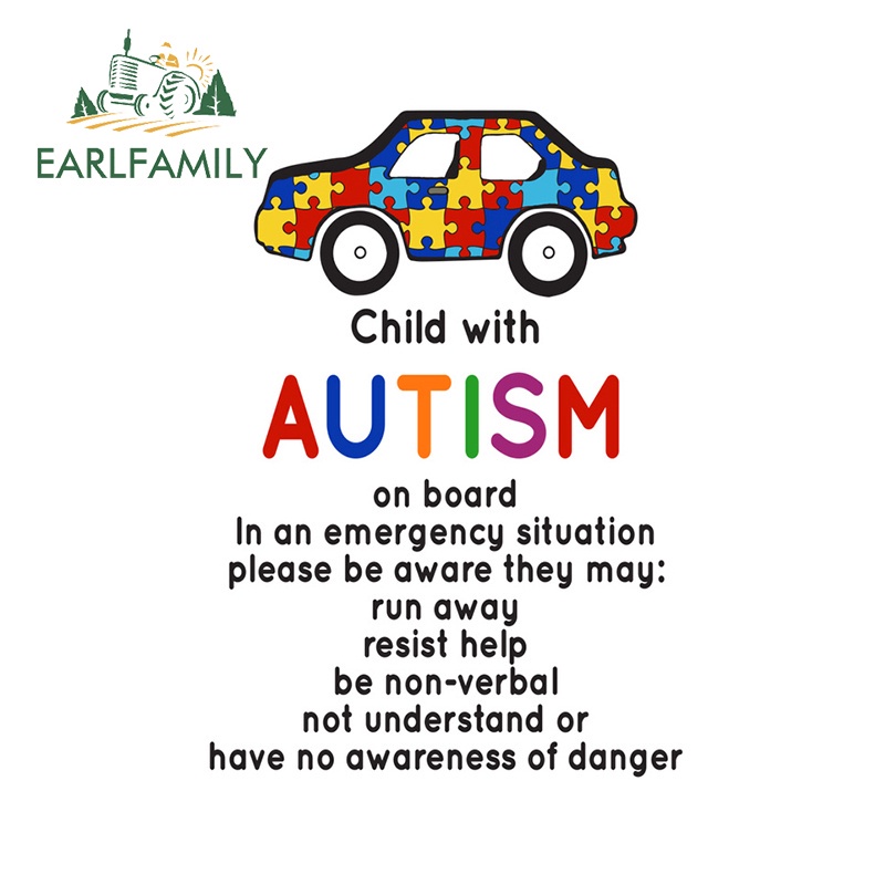 EARLFAMILY 13cm Adult Autism Car Stickers Funny Motorcycle Occlusion ...