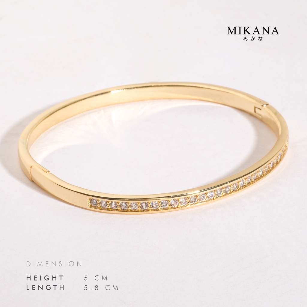 Mikana Crystal Armlet 18k Gold Plated Kinue Bangle Bracelet Accessories ...