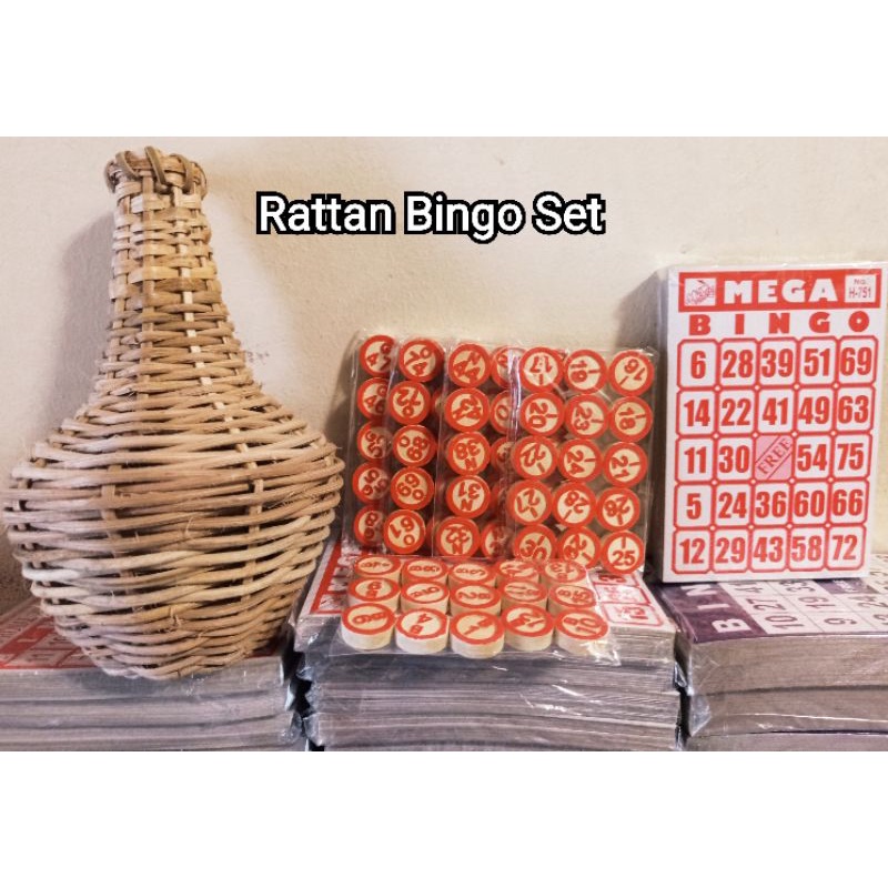 Rattan Wood Bingo Game Set | Shopee Philippines