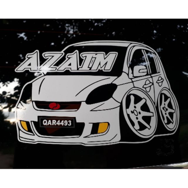 Perodua Myvi Train Sticker Ready With Owner's Name & Number Plate ...