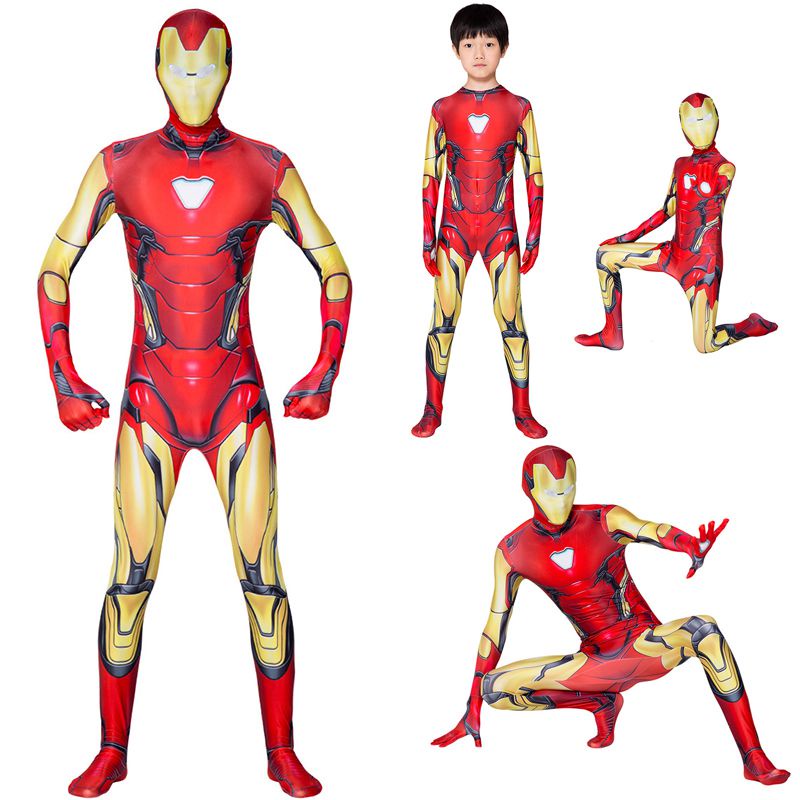 Avengers Endgame Iron Man Mark 85 Cosplay Costume Zentai Suit For Adult ...