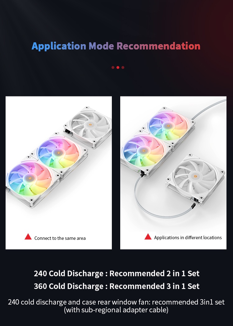 JONSBO ZF120W Computer Case Fan Wireless Tandem PWM ARGB Colorful ...