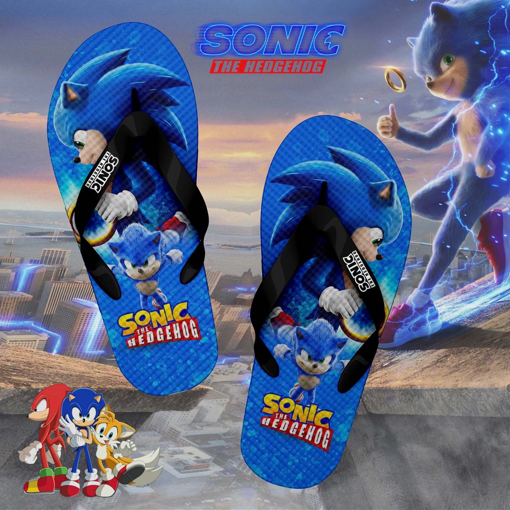 Sonic THE HEDGEHOG Children's Flip-Flops | Superhero Sandals Flip-Flops ...