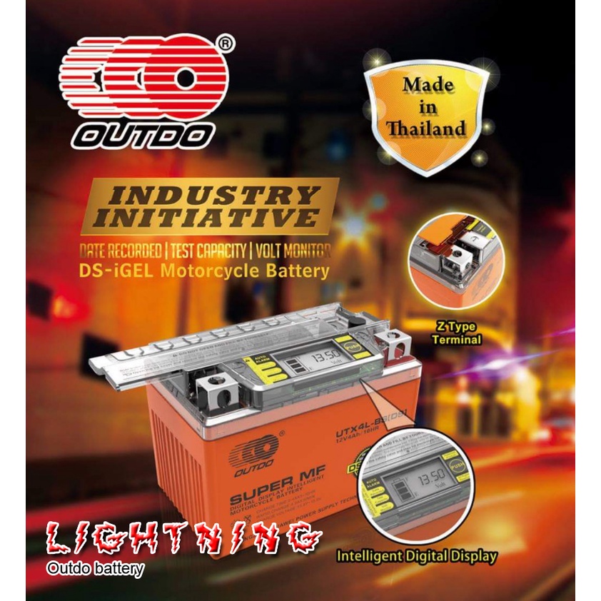 Outdo battery Digital battery YTX4L 12N5L | Shopee Philippines