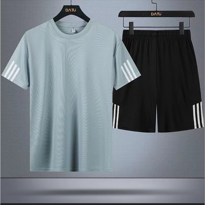 SIMPLE fashion plain short sleeve trend terno T-shirt + shorts Unisex ...