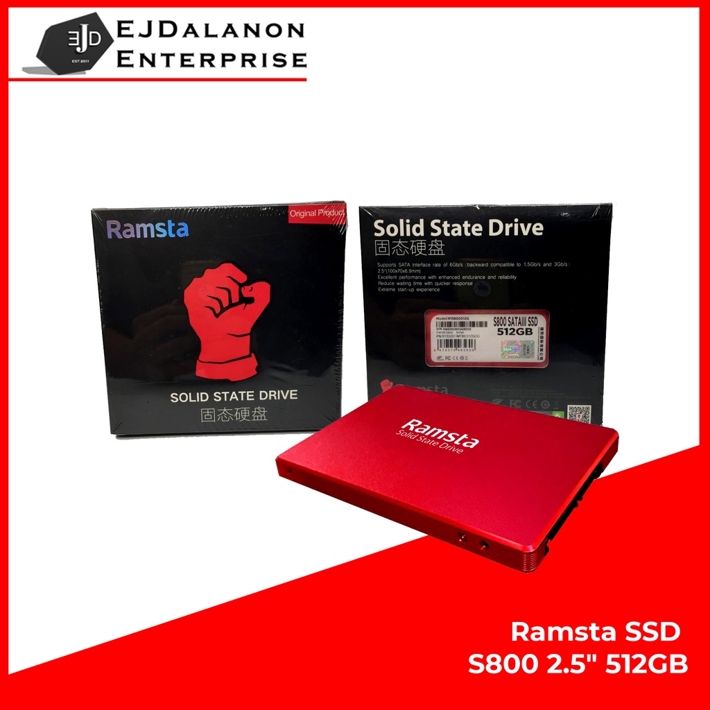 Ramsta 512Gb SSD Solid State Drive for Laptop Desktop Sata | Shopee ...