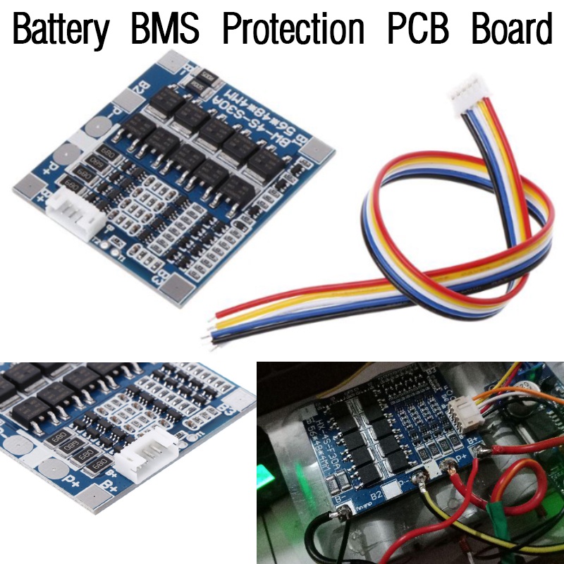 BMS 4S 30A 14.4V Balancer PCB 18650 Lipo Li-ion Lithium Battery Protection Board | Shopee ...