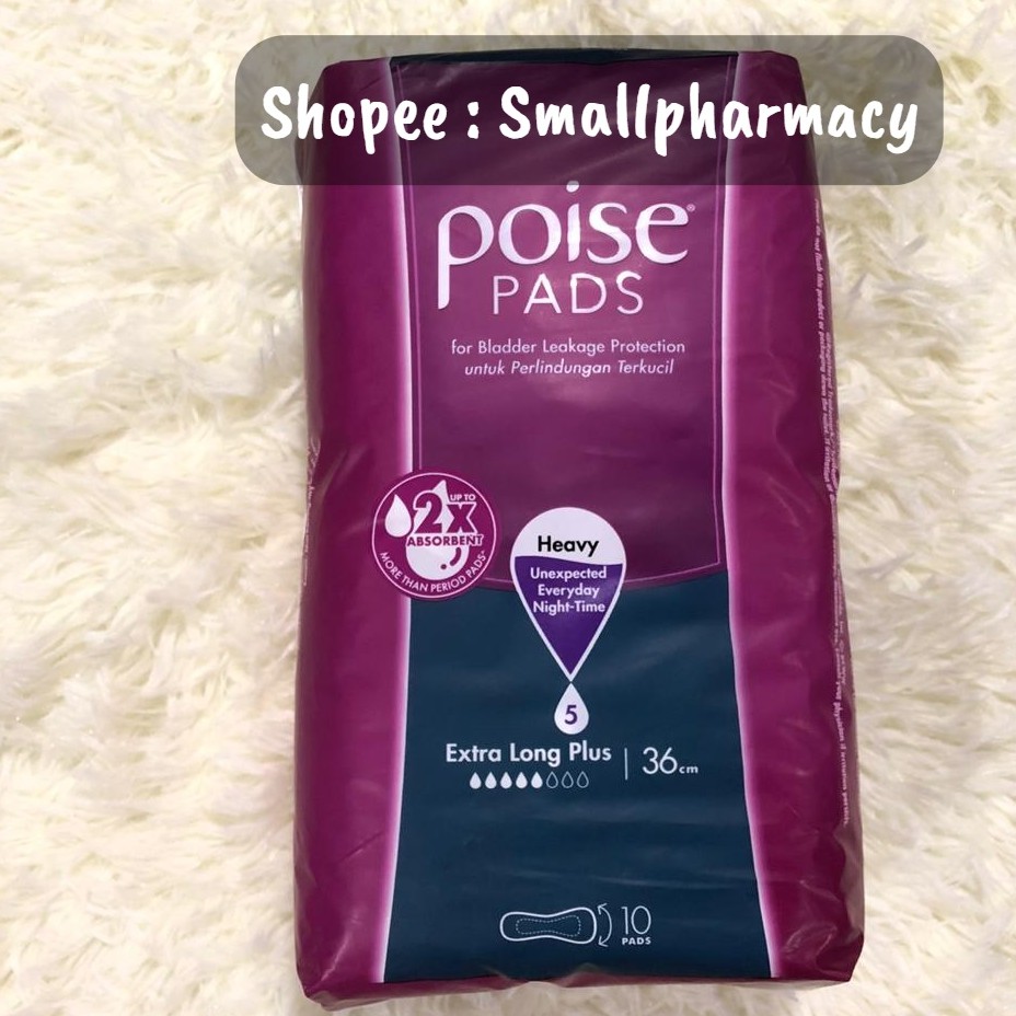 Poise Pads Extra Long Plus Non Wing (36cm/10 Pcs) 034164 | Shopee ...