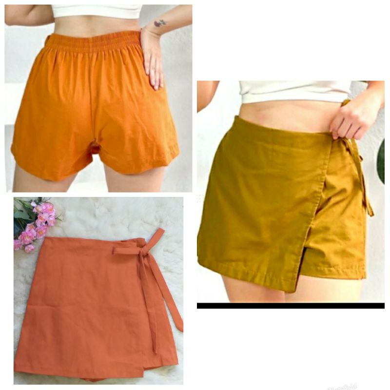 Skort ( Palda Short with ribbon ) Onhand | Shopee Philippines