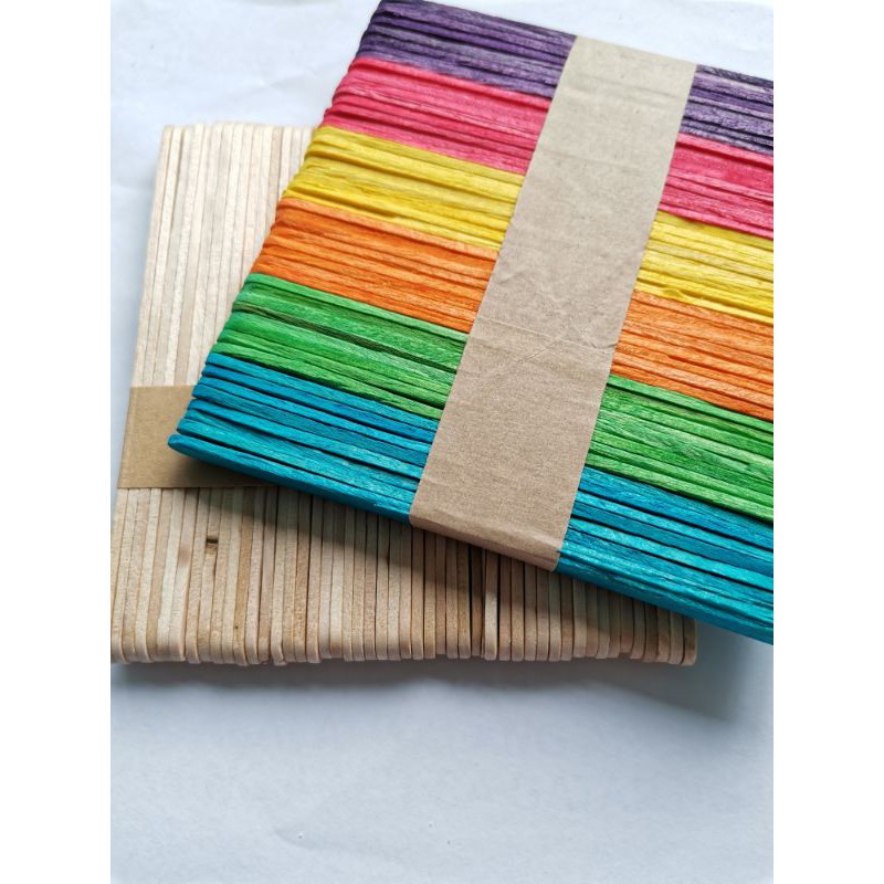 Popsicle Stick Plain / Colored (50pcs) | Shopee Philippines