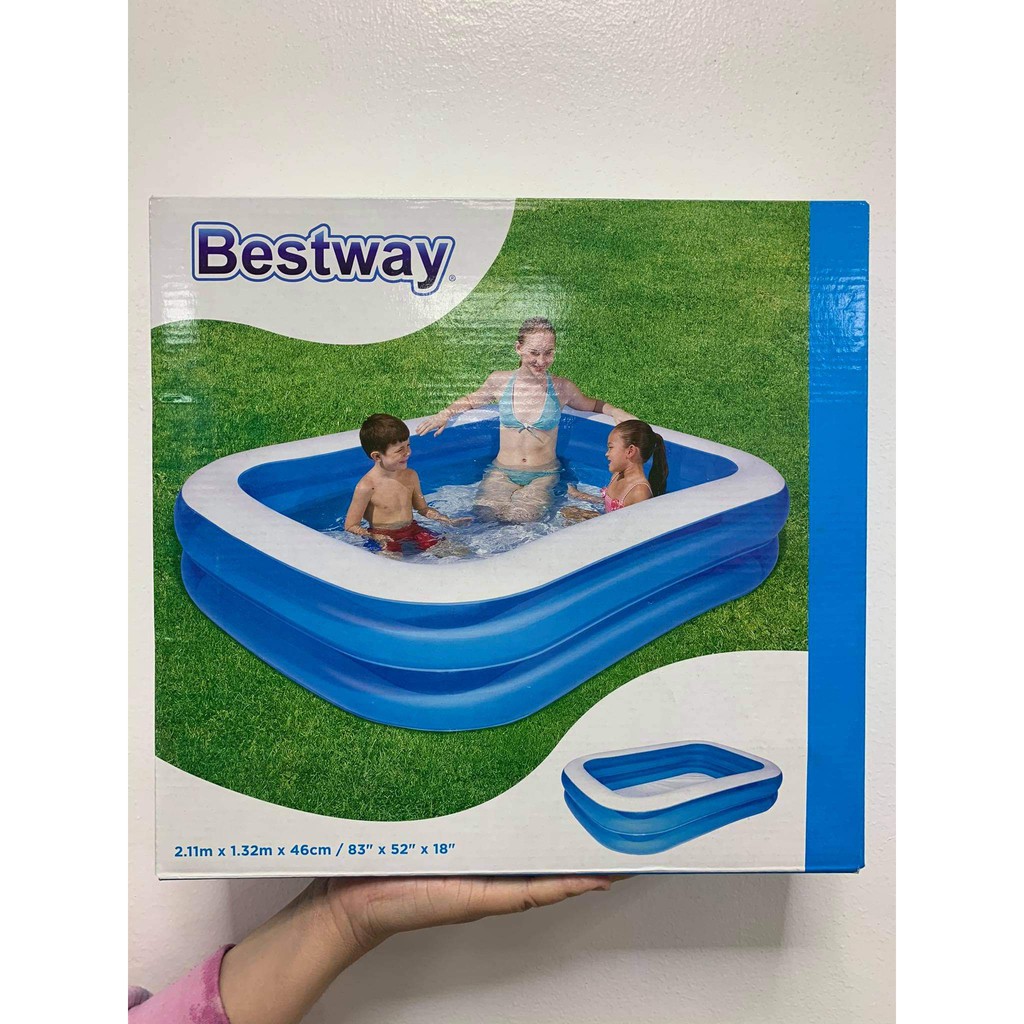 Inflatable Pool Kiddie Pool Bestway Swimming Pool Rectangle | Shopee ...