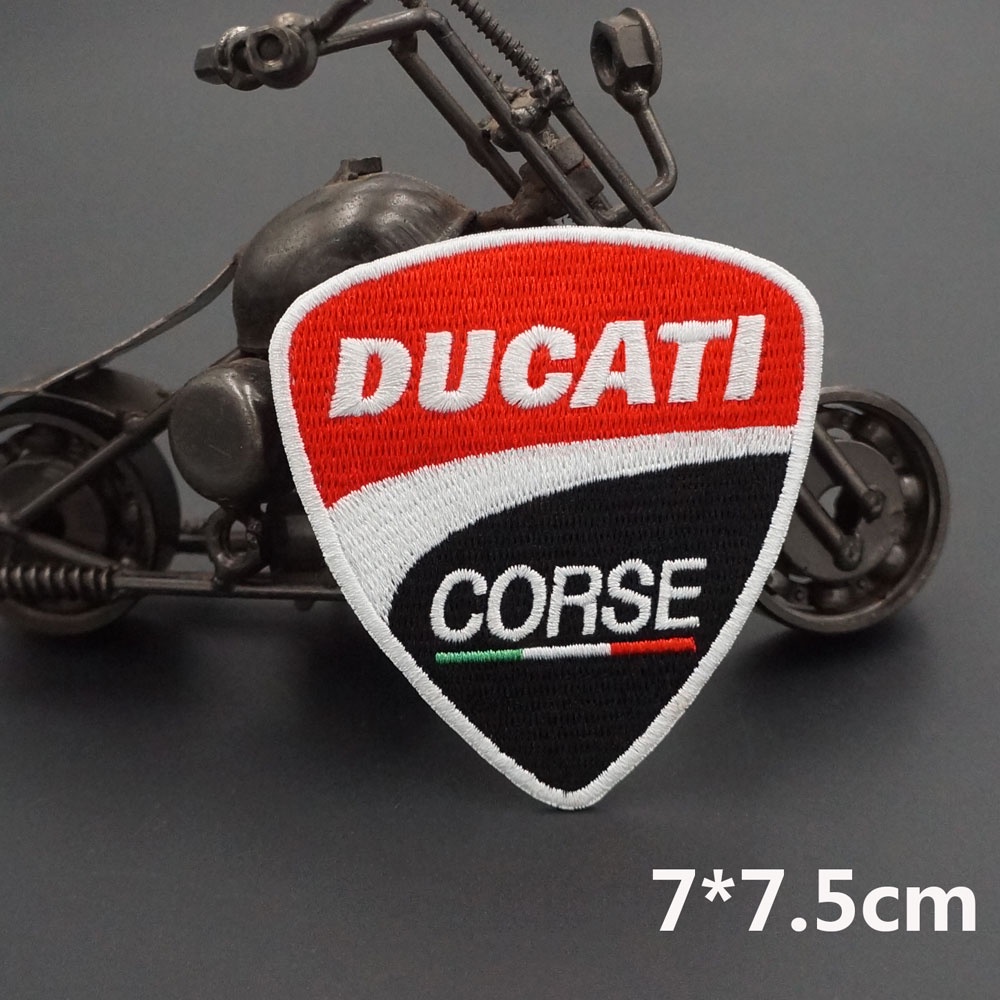 【Customized 】Car logo Ducati DUCATI 3D Embroidery Velcro Patch /Badges/armband/Emblem Decorative ...