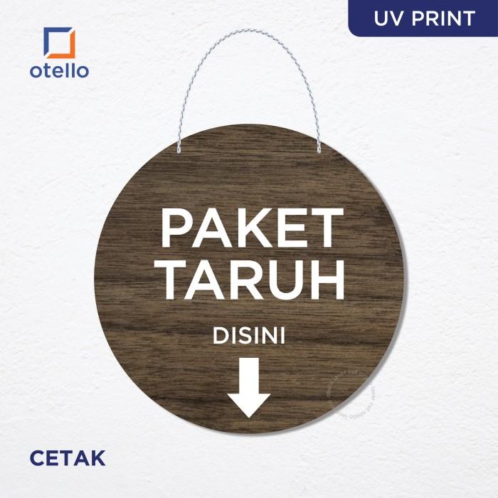 Wall Mounted | Signage Taruh Package Here Sign Board Wooden Hanging ...
