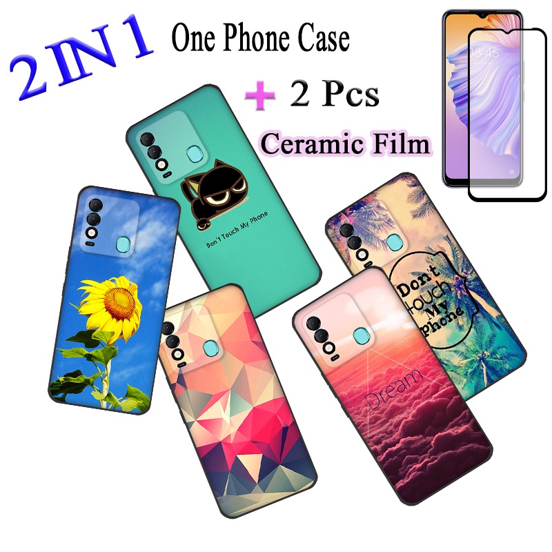2 IN 1 Tecno Spark 8 KG6 KG6k Spark 8T KG6p Printed Case Cartoon Back ...
