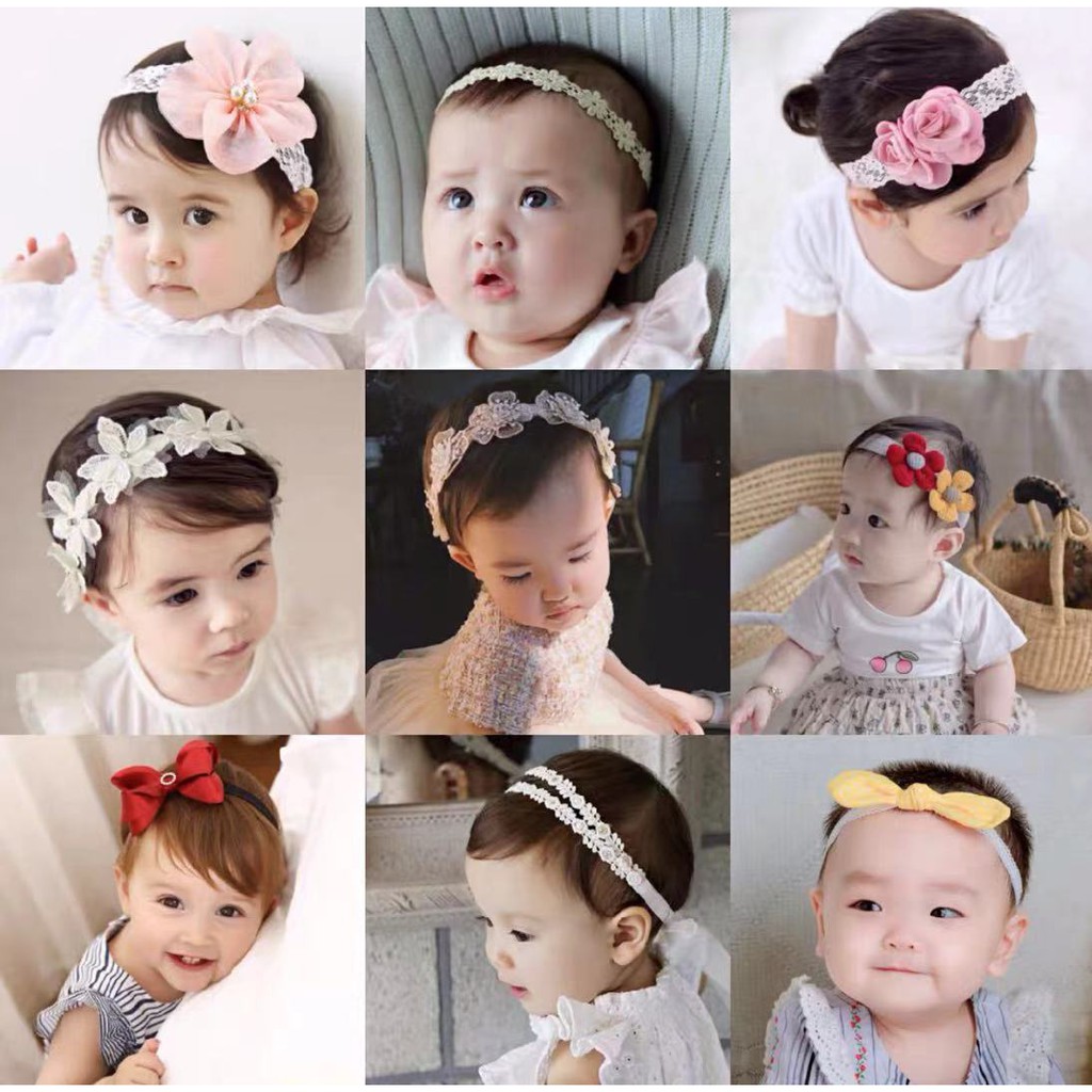 Ur Style Baby Girl Hairband Garterize Newborn Baby 0-12 Months | Shopee ...