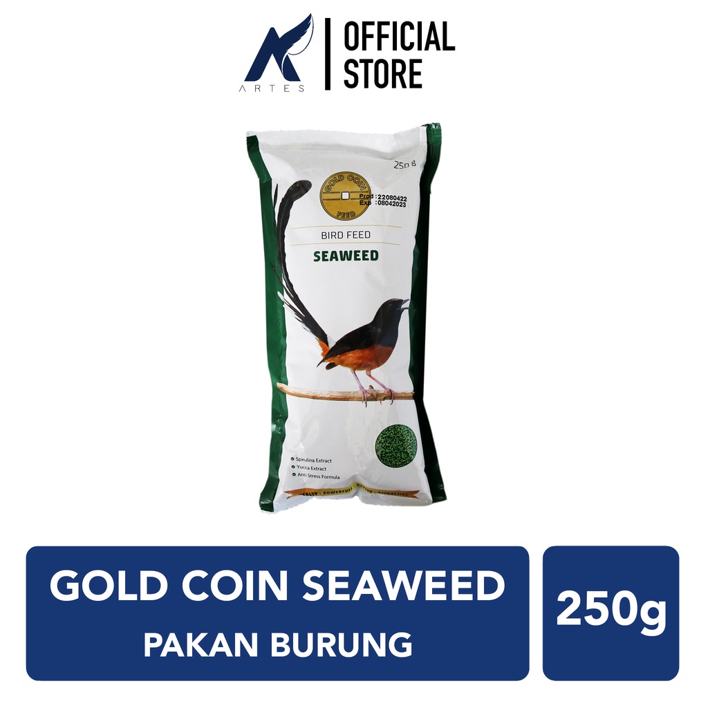 Gold COIN SEAWEED-SEAUT Feed-Anish Bird Food-Murai-Kacer-Cucak Ijo ...