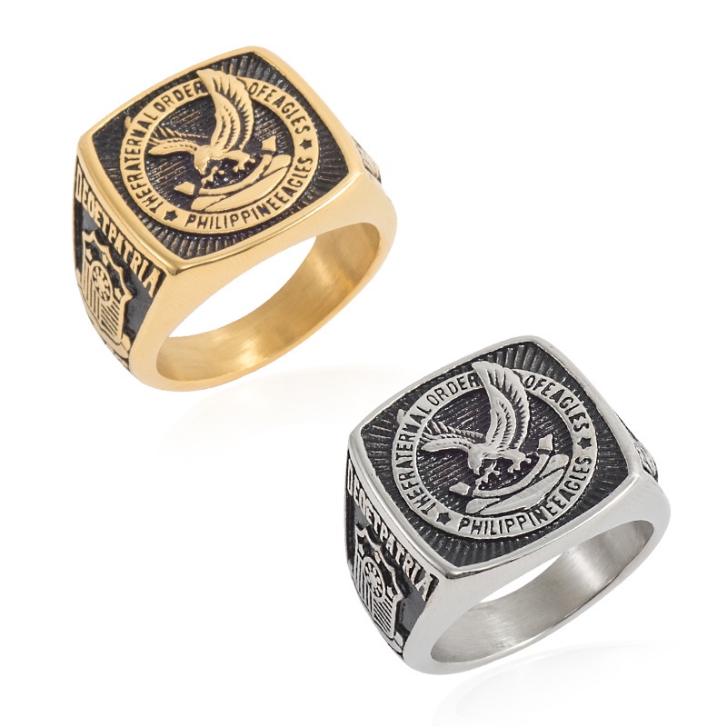 TFOE Kuya/ATE Ring Square Design , Gold/Silver Plated Stainless Steel ...