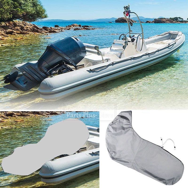 600D Boat Full Outboard Engine Cover Heavy Duty Grey Engine Motor ...
