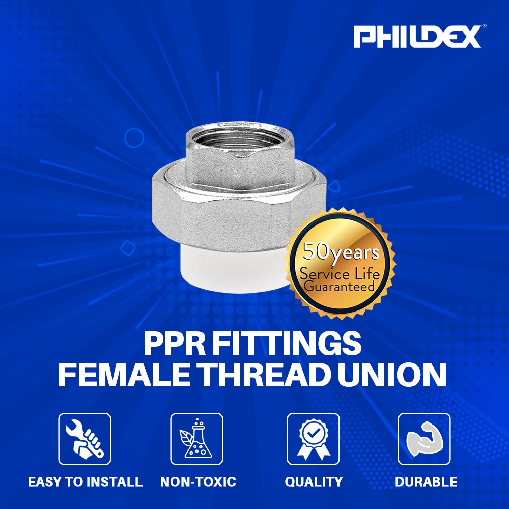 PHILDEX PPR Fittings - Female Thread Union (20mm-25mm) | Shopee Philippines