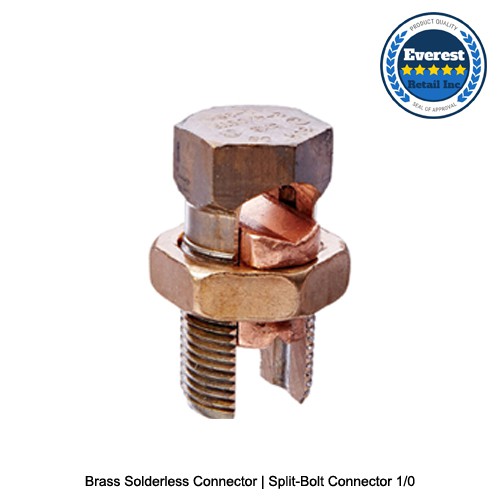 Brass Solderless Connector | Split-Bolt Connector (#6, #4, #2, 1/0, 2/0 ...